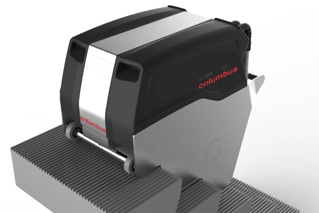 Escalator cleaning with our Step 110 stair cleaning machine