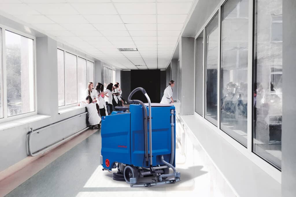 140 litre ride-on scrubber dryer